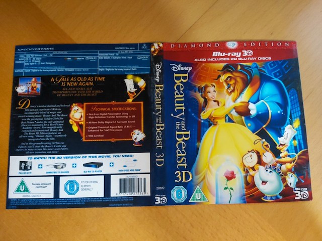 Blu-ray Cover za Film Lepotica i Zver (Disney)
