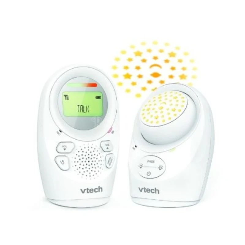 Vtech bebi alarm sa audio monitorom i projektorom Bela, 0m+