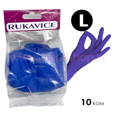 Rukavice nitril L 10kom Art.1298