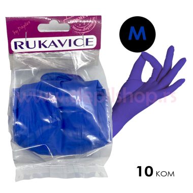 Rukavice nitril M 10kom Art.1299