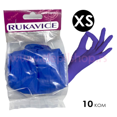 Rukavice nitril XS 10kom Art.1296