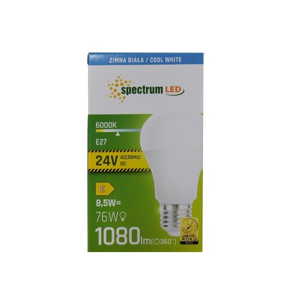 LED SIJALICA 8,5W 24V 6500K E27 SPECTRUM