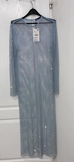 ZARA-Mrežasta haljina sa cirkonima