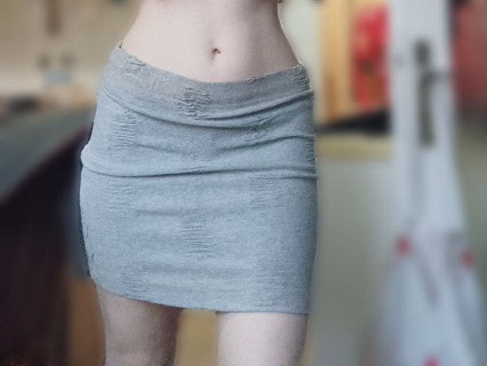 Ripped effect suknja