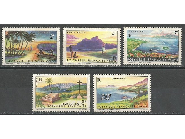Francuska Polinezija,Redovne-Ostrva 1964.,čisto