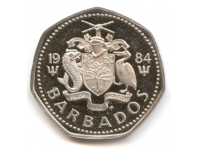 Barbados 1 dolar 1984 UNC
