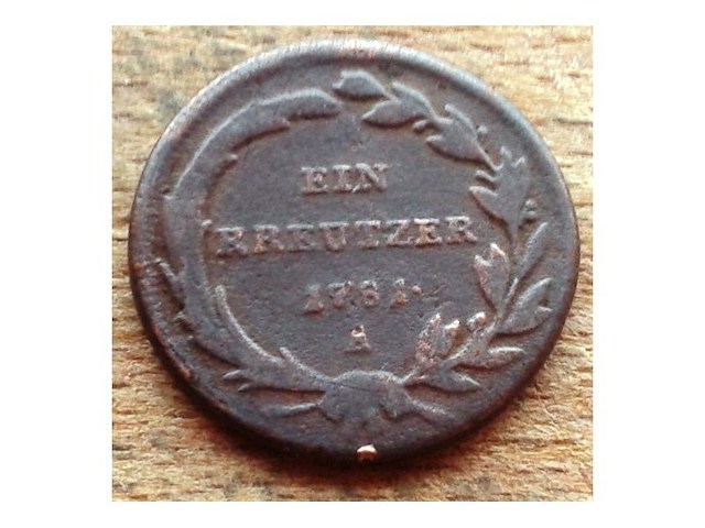 Austrija 1 kreuzer 1781 A