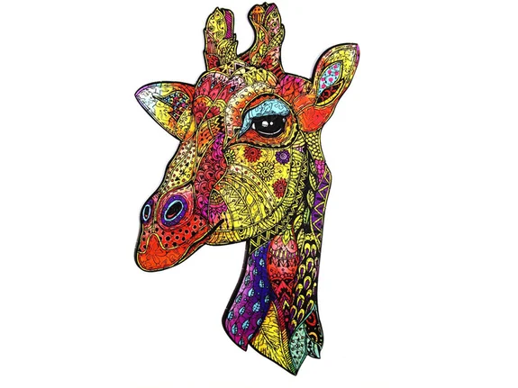 Varvikas Set drvenih puzli Radoznala žirafa (PW002e Curious giraffe)