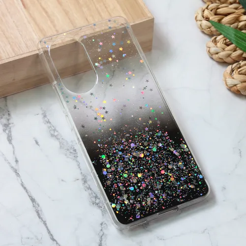 Silikonska futrola - maska Glitter za Huawei Honor 50/Nova 9 crna