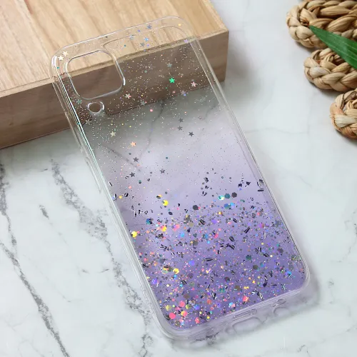 Silikonska futrola - maska Glitter za Huawei P40 Lite ljubicasta