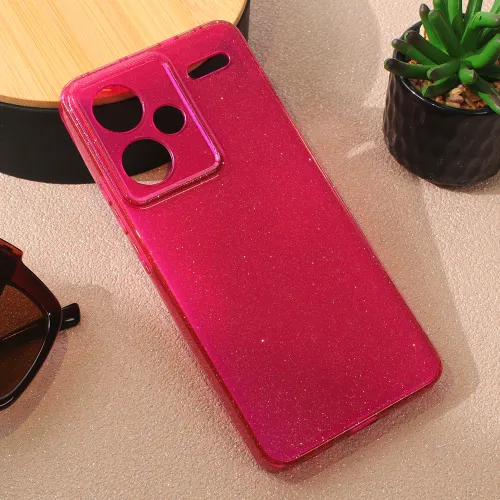 Futrola - maska Sparkle Dust za Xiaomi Redmi Note 13 Pro Plus bordo