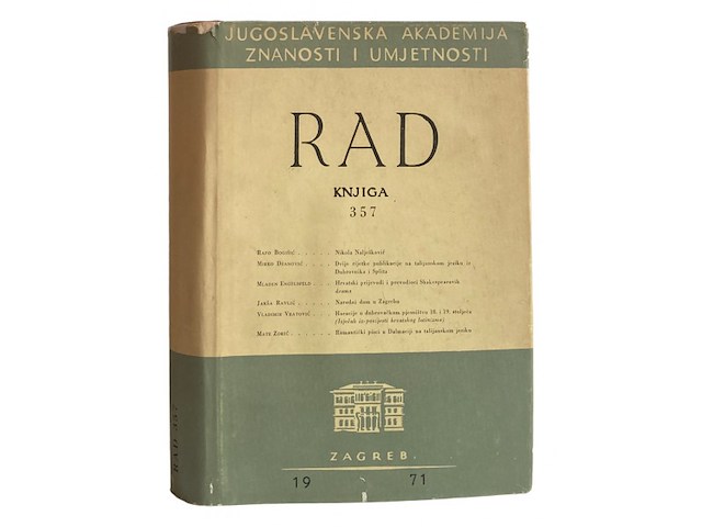 Rad JAZU (1971, knj. 357)