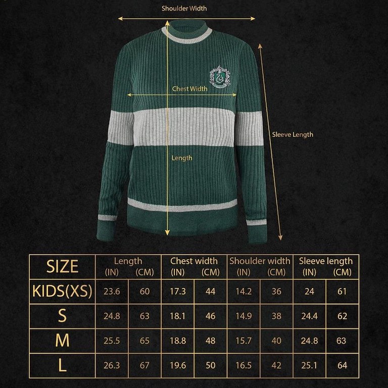 Harry Potter - Slytherin Qudditch Sweater (XS)