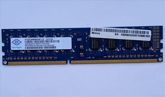 2GB DDR3 PC3 RAM memorija