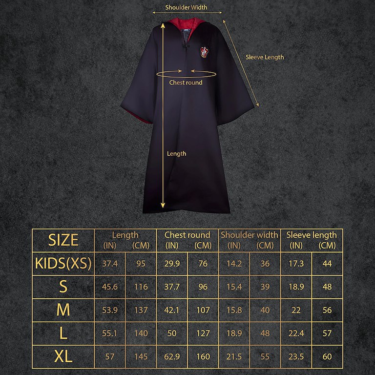 Harry Potter - Wizard Robe Cloak Gryffindor (Kids)