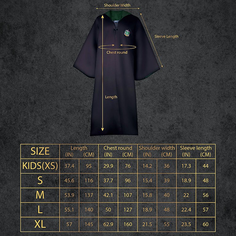 Harry Potter - Wizard Robe Cloak Slytherin (Kids)