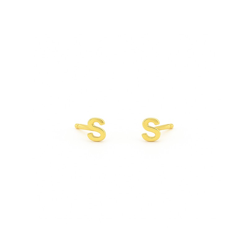 Earrings mini mini letter S