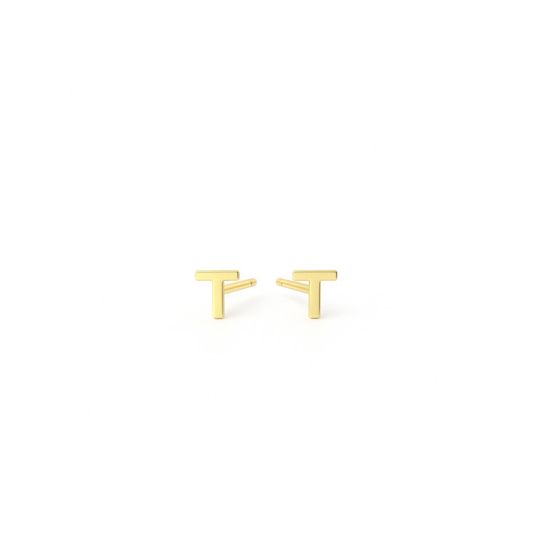 Earrings mini mini letter T