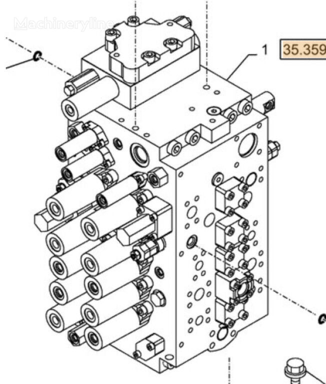 Case 47999019 hidraulični razvodnik za Case CX230D CX240D bagera