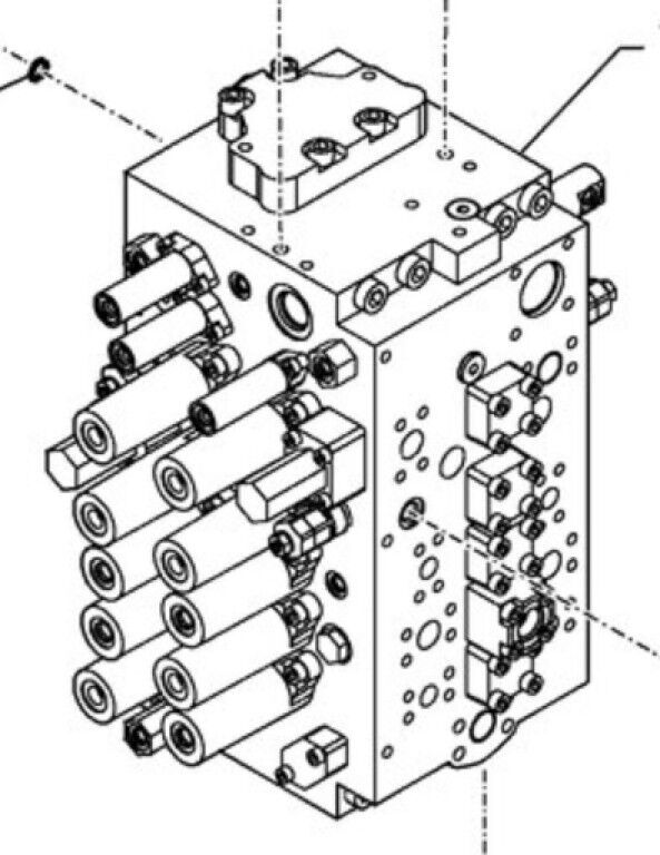 Case KBJ24220 hidraulični razvodnik za Case CX250D bagera