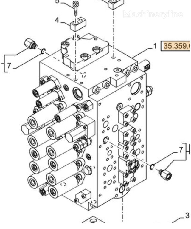 Case KRJ37521 KRJ37521 hidraulični razvodnik za CX210D bagera