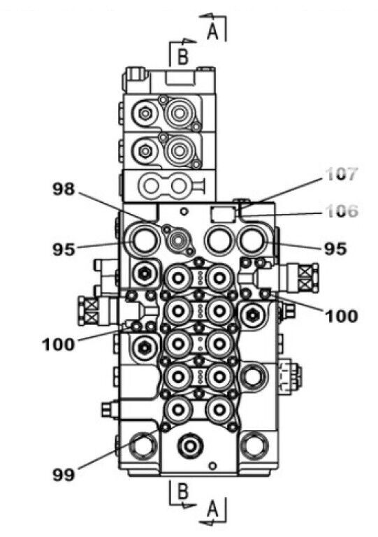Sumitomo KMJ15920 hidraulični razvodnik za Case CX145C SR bagera