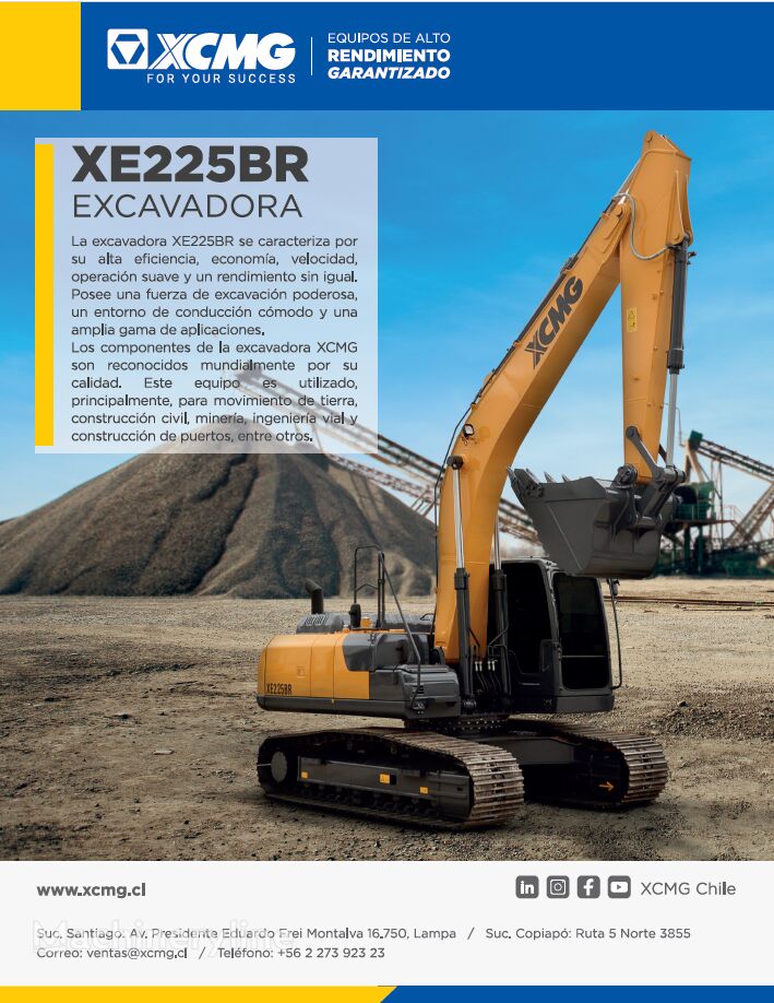 Novi XCMG XE225BR bager guseničar