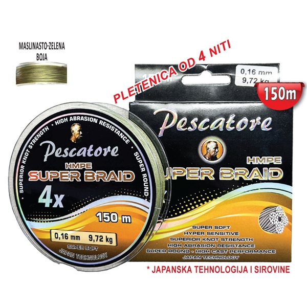 PESCATORE SUPER BRAID 4X