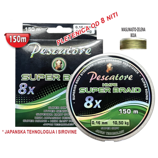 PESCATORE SUPER BRAID 8X