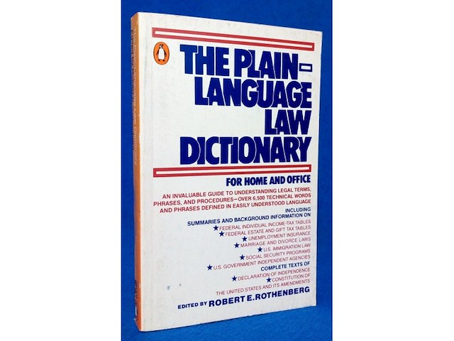 The Plain-Language Law Dictionary - Robert E Rothenberg