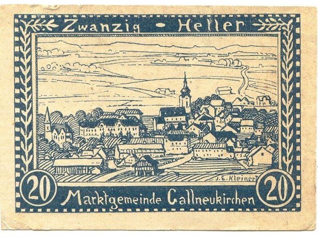 Austrija 20 heller 1920 notgeld Gallneukirchen
