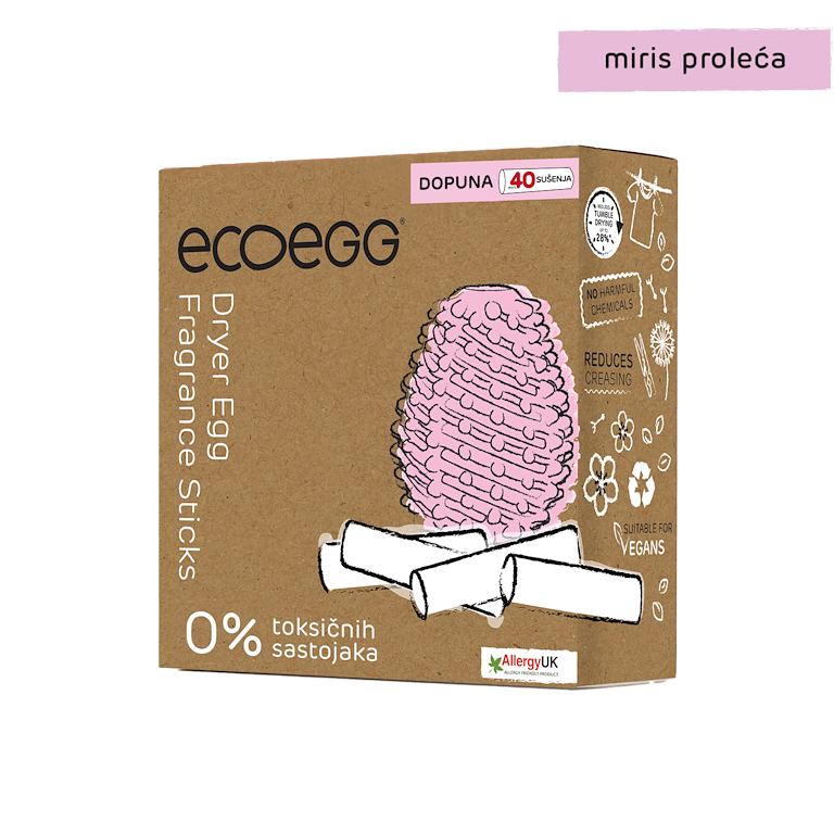 ECOEGG 3u1 dopuna za eko-jaja za sušilicu, Miris proleća-40 sušenja