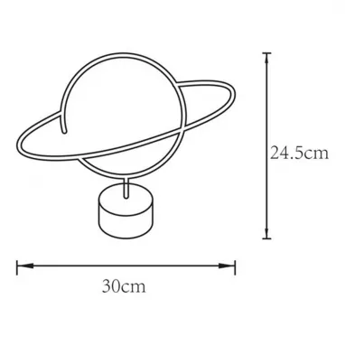 LED stona lampa Neon Planet 3xAA ili 5VDC ZUMA LINE