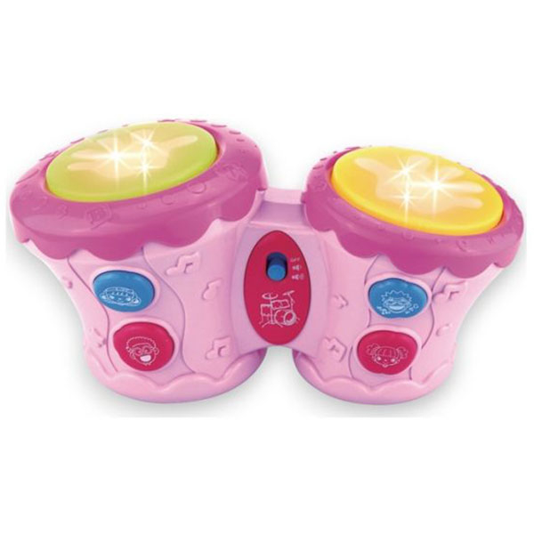 BBO Toys muzička igračka bubanj - Pink 18m+ HE0506