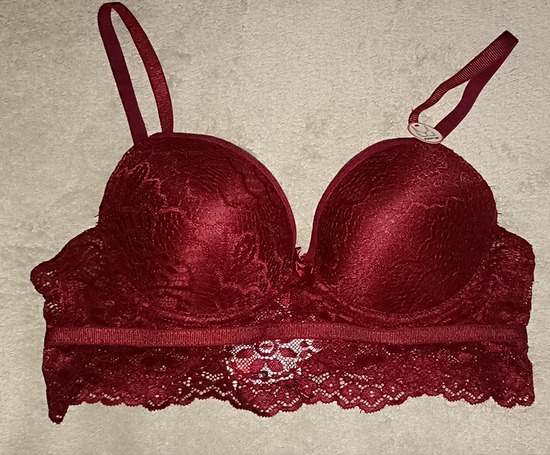 Bordo push up brus/crop korset *novo sa etiketom*