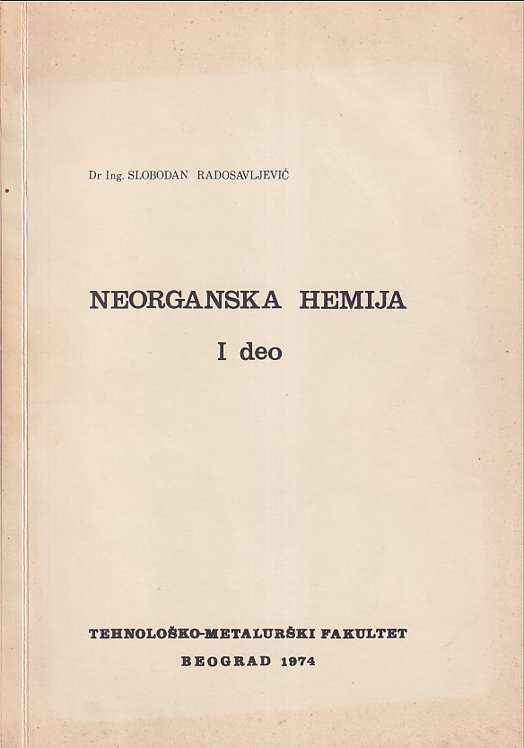 NEORGANSKA HEMIJA (I-III deo)