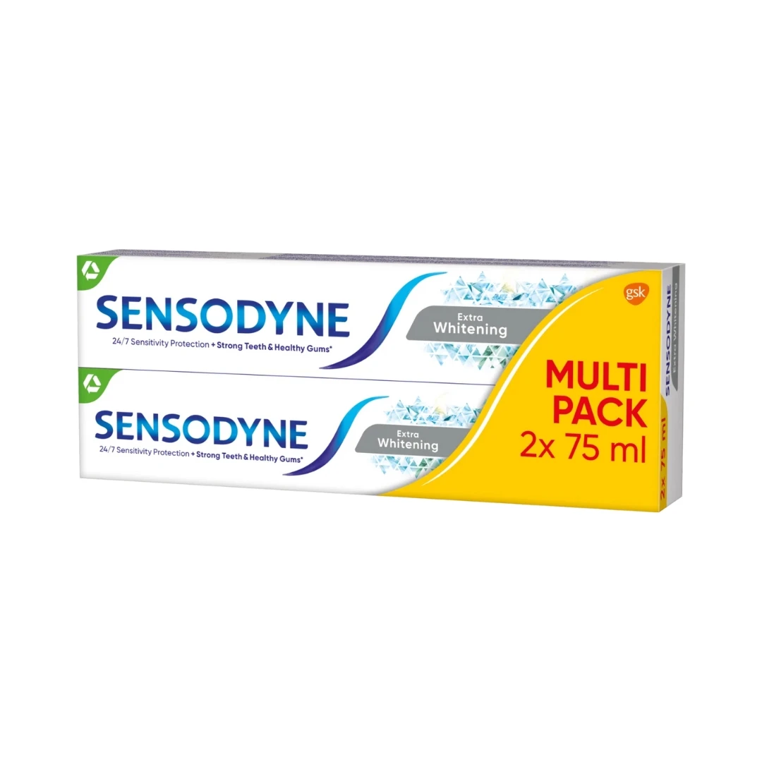 SENSODYNE® Pasta za Izbeljivanje Zube Extra Whitening 2x75 mL