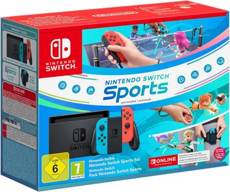 Konzola Nintendo SWITCH Sports (Red and Blue Joy-Con) + Game + 3 month online