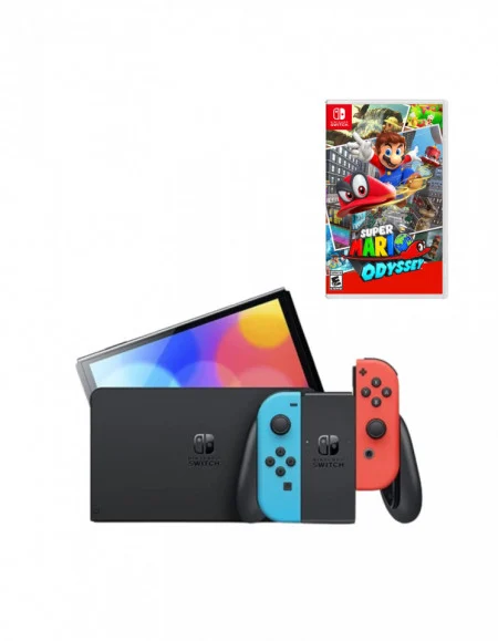 Konzola Nintendo Switch OLED Model Neon Red and Blue + Super Mario Odyssey