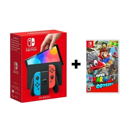 Konzola Nintendo Switch OLED Model Neon Red and Blue + Super Mario Odyssey