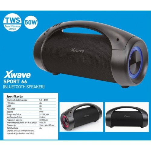 X Wave SPORT 66 50W bluetooth zvučnik