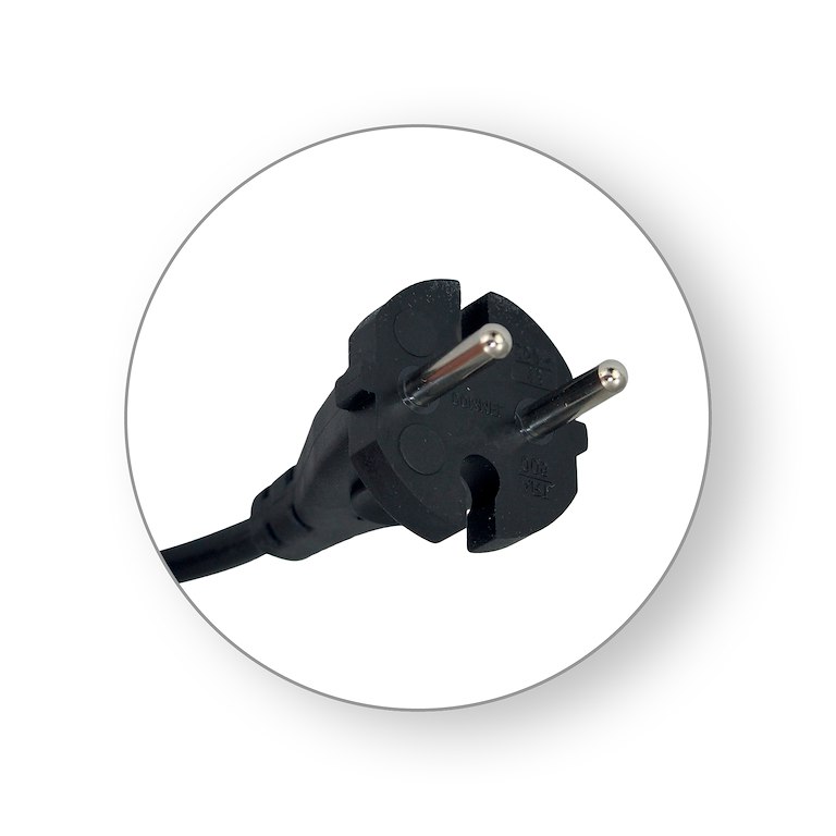 Priključni kabl za električne alate 16 A 250 V ~ 3500 W, crni H05RR-F 2x1,5m