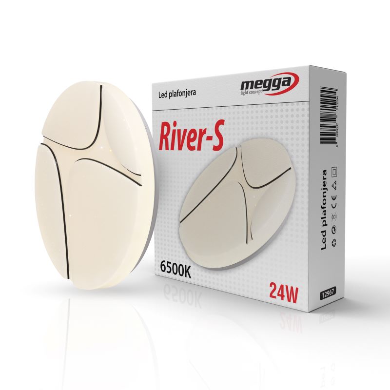 MEGGA, RIVER-S LED PLAFONJERA KRUG MODUL 24W 6500K, 012967