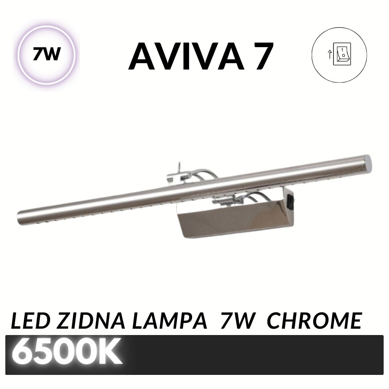 MEGGA, AVIVA ZIDNA L. LED 7W 6500K CH, 000470