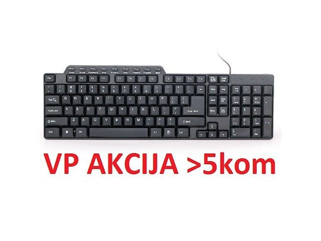 KB-UM-104 Gembird Multimedijalna tastatura US layout black USB