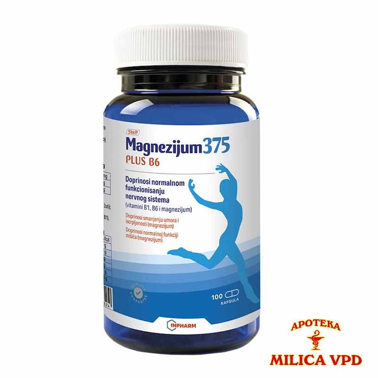 Magnezijum 375 plus B6 100 kapsula