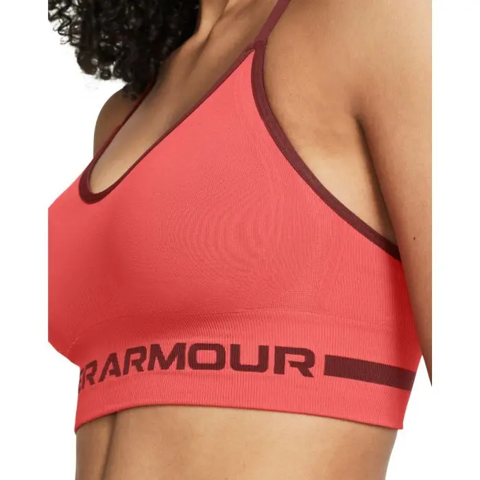 Bra Seamless Low Long Bra Pink - Under Armour