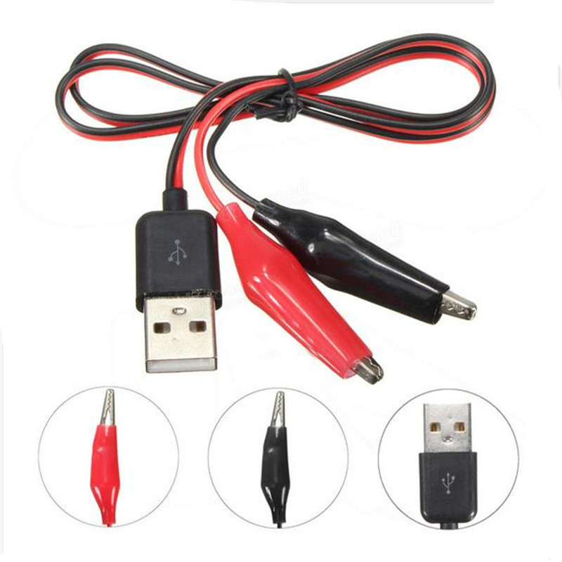 Kabl adapter USB2.0 A M-2xkrokodil štipaljka