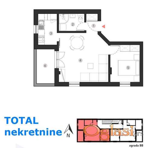 Stan SREMSKA KAMENICA,POPOVICA - 45 m2 152950 €, ID: 1093720