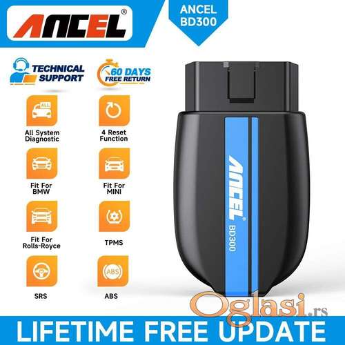 ANCEL BD300 Bluetooth OBD2 za BMW grupu vozila Mini, Rolls Royce